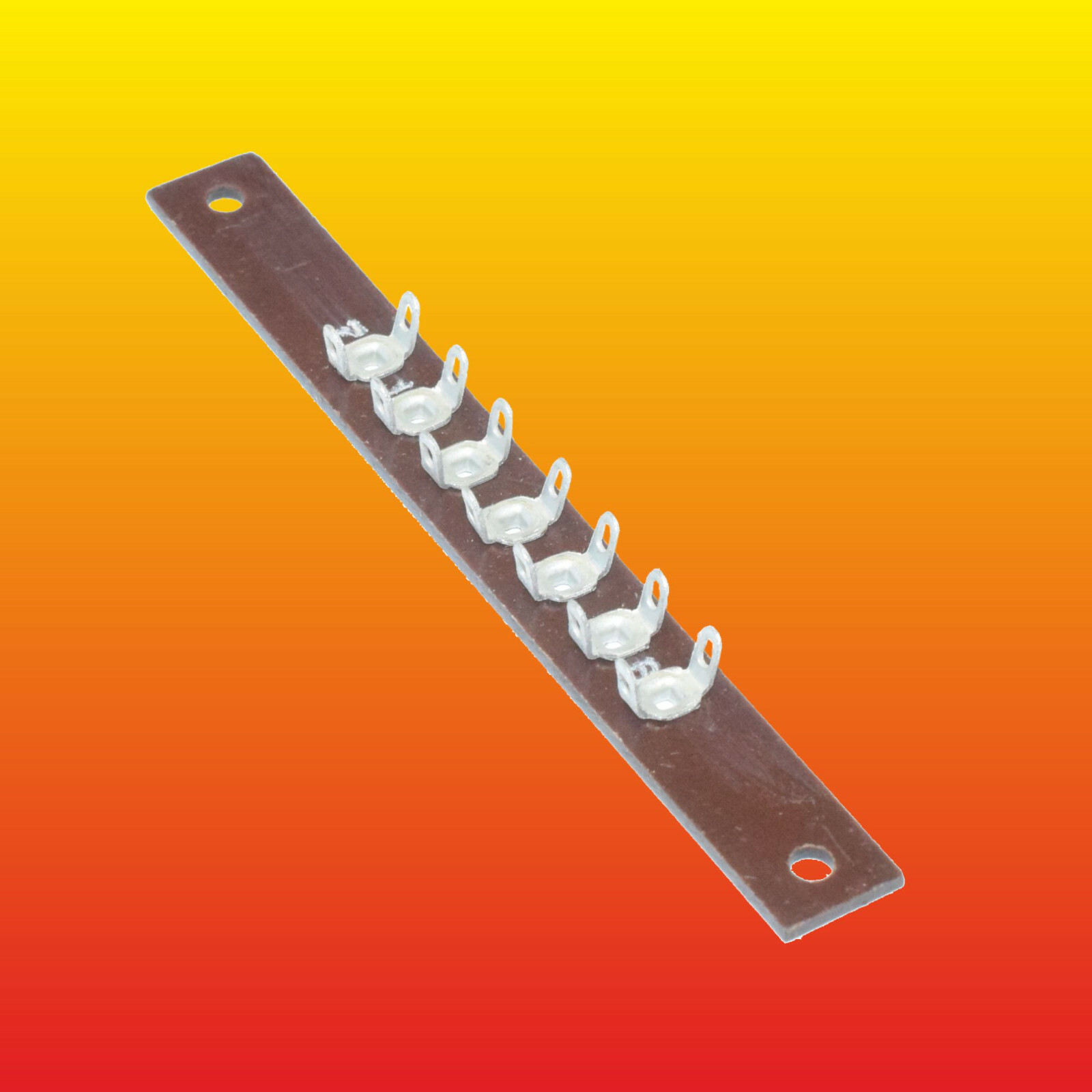 7 PIN LOT OF 1 POINT TO POINT WIRING TERMINAL STRIP SILVER PLATED ...