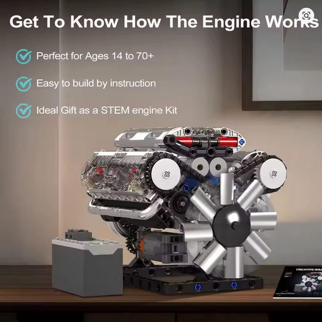Mini V8 Engine Kits That Runs - Build Your Own Visible Model Engine ...
