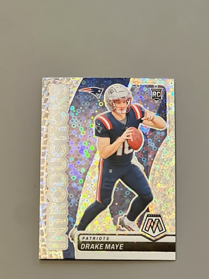 2024 Panini Mosaic DRAKE MAYE ROOKIE Introductions No Huddle Silver ...