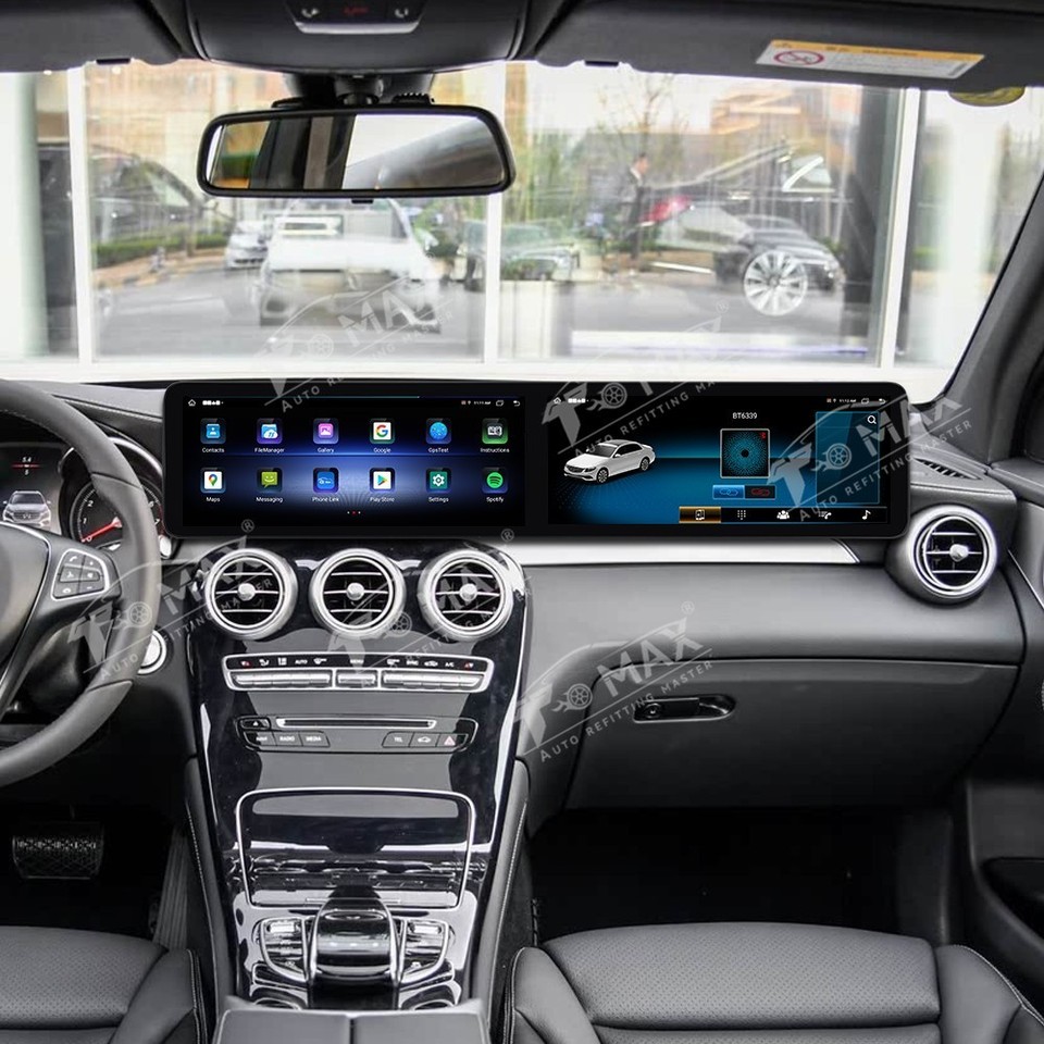 Dual Screen Car Radio For Benz GLC C 2015-2020 Digital Cluster Carplay ...