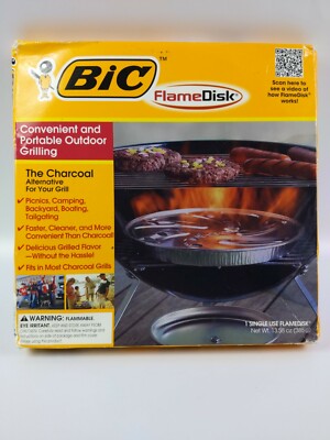 BIC Flame Disk Portable Outdoor Grilling Simple Flame Disk Football ...
