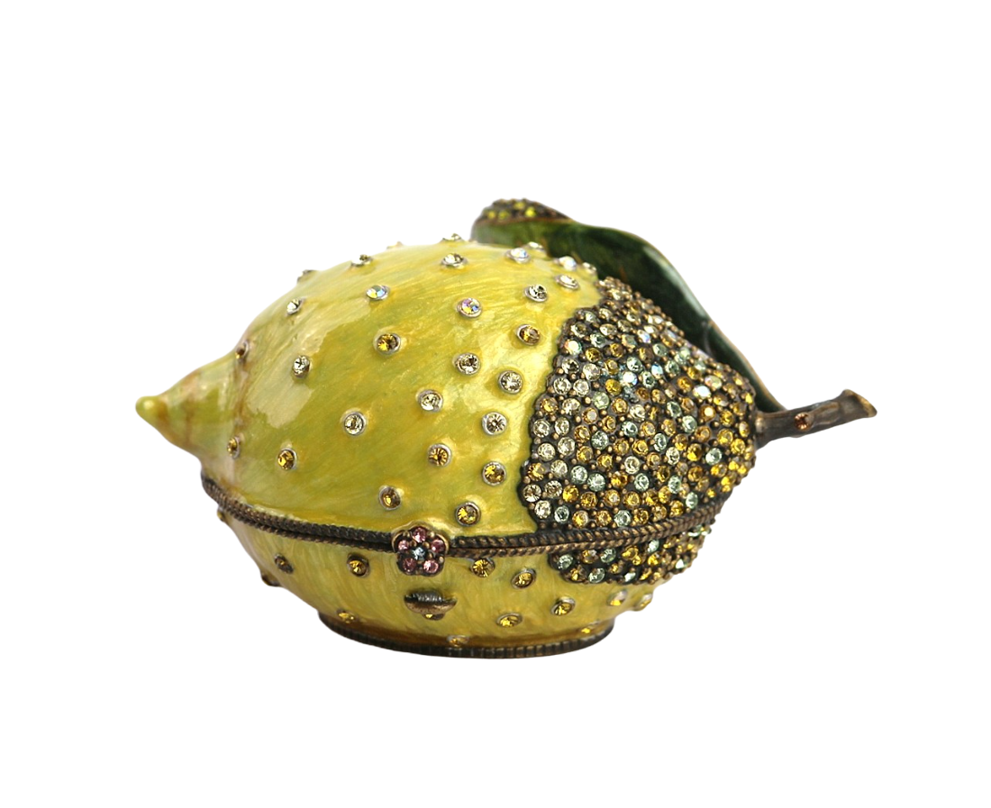 JAY STRONGWATER GORGEOUS LEMON TRINKET BOX SWAROVSKI BOX JAY STRONGWATER GORGEOUS LEMON TRINKET BOX SWAROVSKI BOX