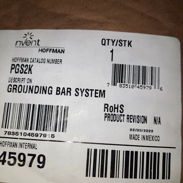 HOFFMAN / PENTAIR PGS2K GROUNDING BAR SYSTEM for sale online | eBay