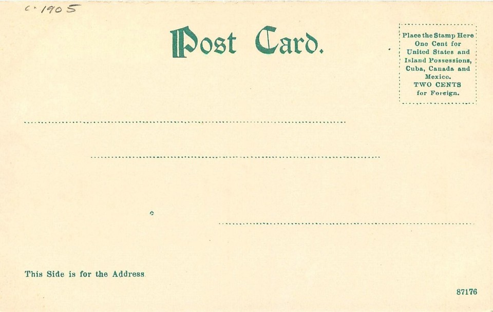 Postcard C-1905 York Maine Beach people Morris Flag undivided 24-6900 ...