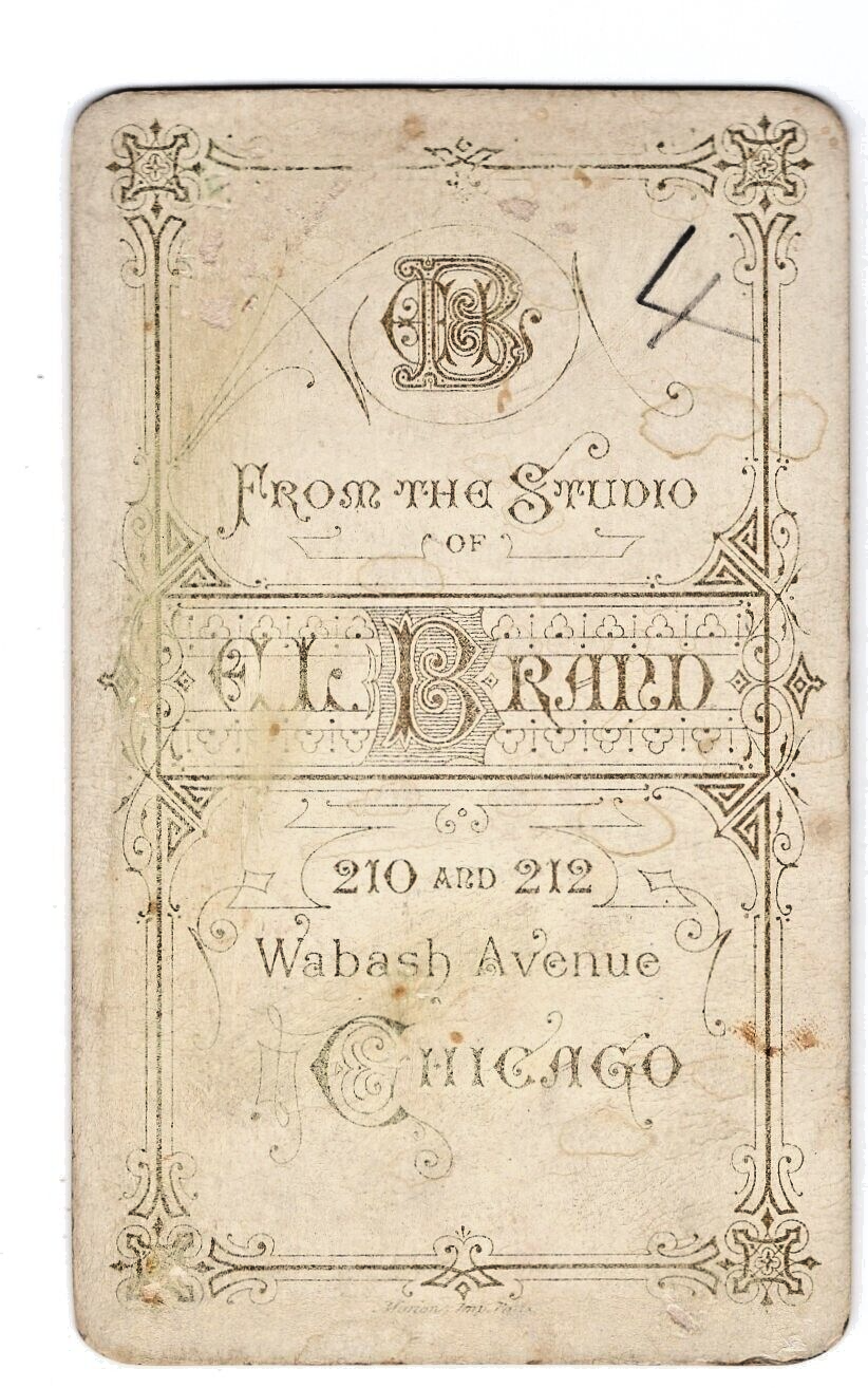 CHICAGO 1880s 1890s Victorian Young Boy No ID Full Art Back CDV by ...