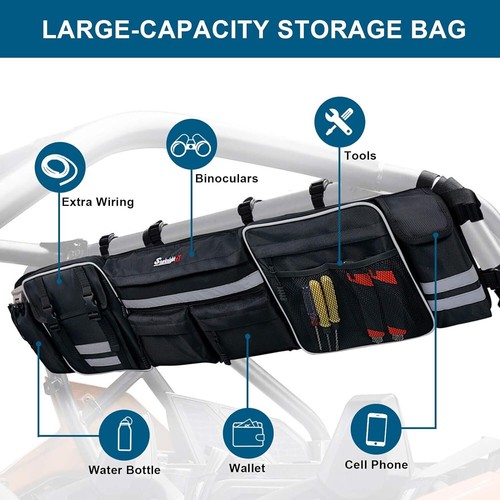 UTV Overhead Storage Bag Roll Cage Bag for Polaris Kubota RTV 900 ...