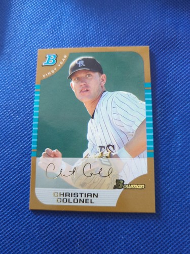 2005 Bowman - First Year Christian Colonel #295 Gold (RC) for sale ...