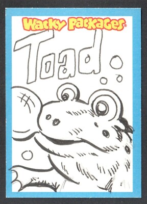 WACKY PACKAGES ALL NEW SERIES 8 (2011) Sketch Card JEFF ZAPATA "Toad ...
