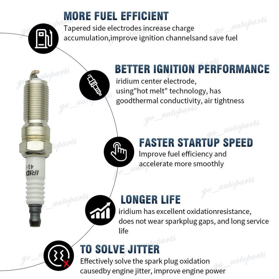6Pcs Spark Plugs 41-109 Iridium 12622561 For Buick Cadillac Chevrolet ...