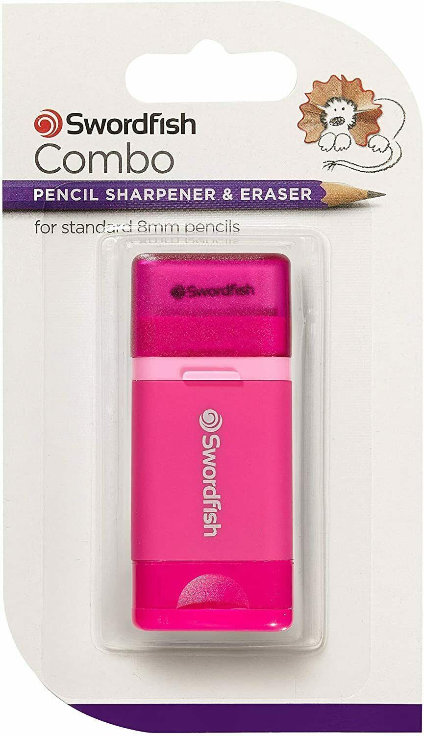 Swordfish “Combo” Pencil Sharpener and Eraser – Pink | eBay