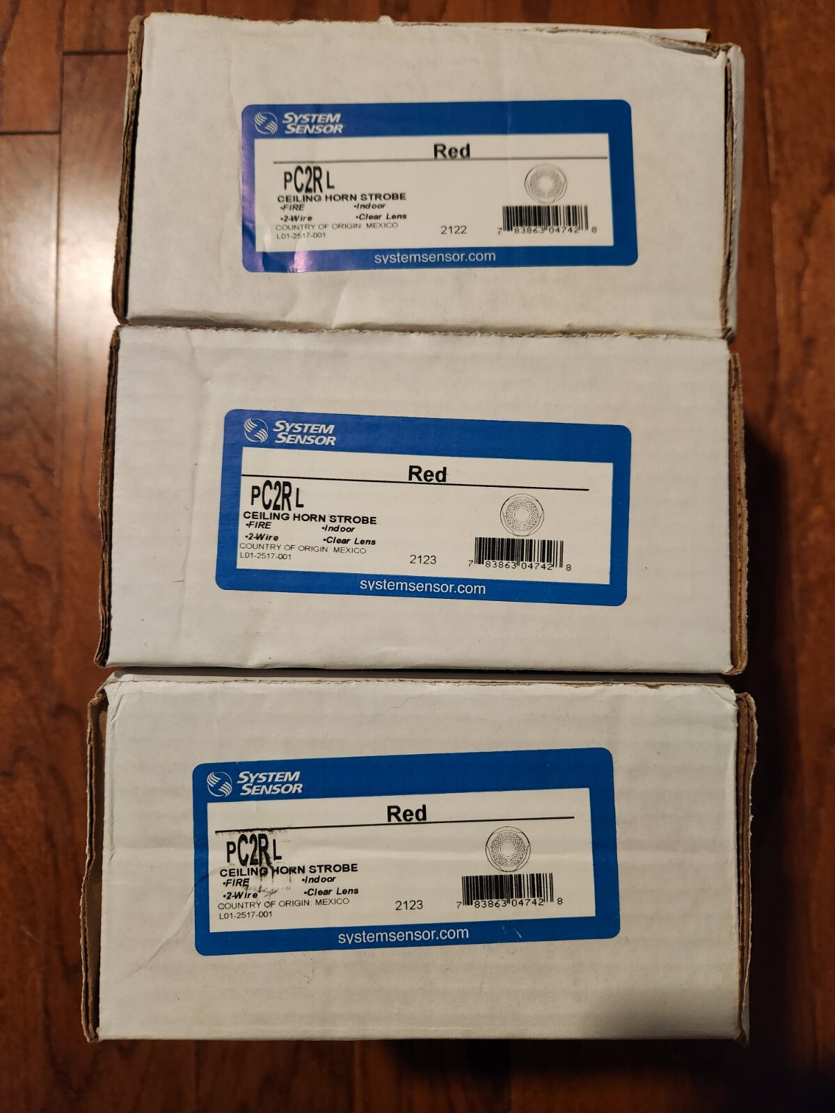 System Sensor PC2RL 2-Wire Ceiling Mountable Horn Strobe - Red 783863047428 | eBay