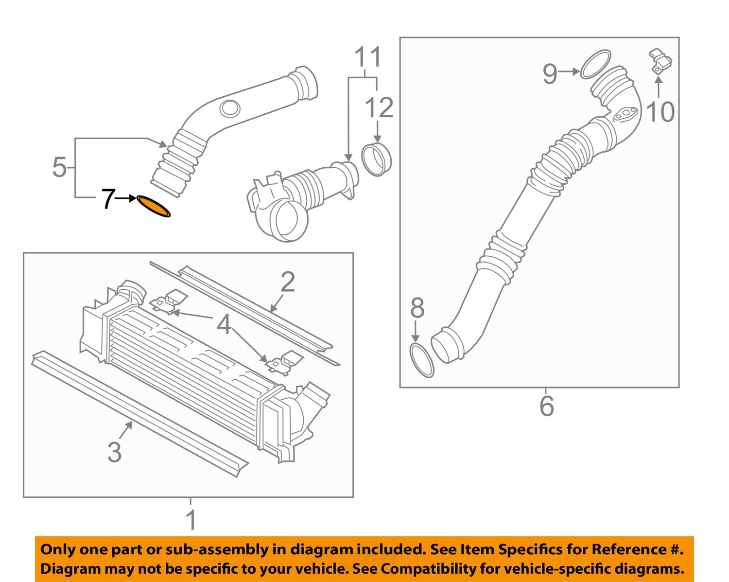 Genuine BMW Turbocharger Intercooler Air Duct O-ring Seal 13718596850 ...