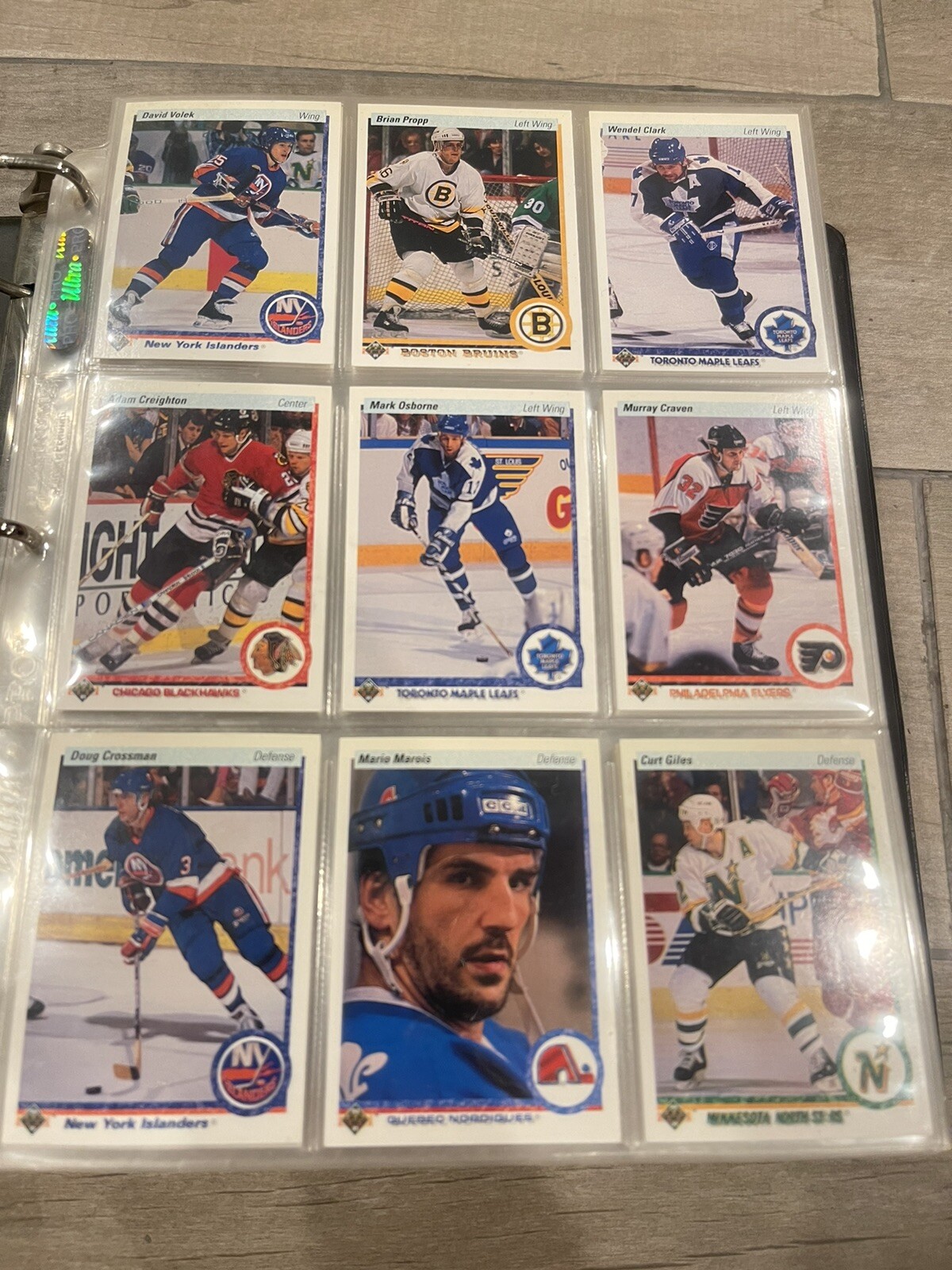 2 SET LOT 1989-90 1989 TOPPS 1990 UPPER DECK COMPLETE SET BINDER ...