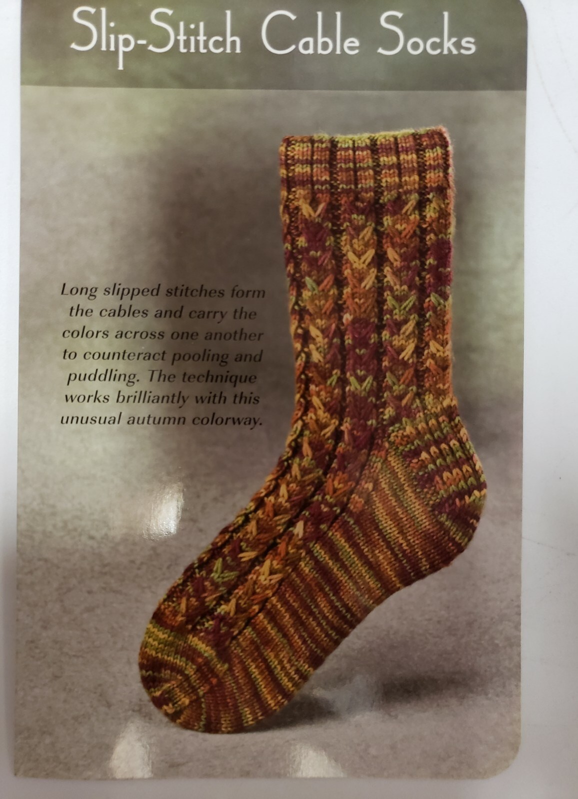 Slip -Stitch Cable Socks Pattern | eBay