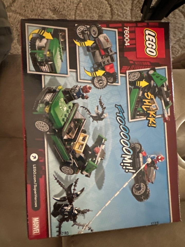 LEGO SET 76004 MARVEL SUPER HEROES SPIDER-MAN SPIDER-CYCLE CHASE VENOM ...