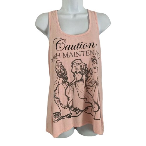 Disney Parks Pink Princess Caution High Maintenance Racerback Tank ...