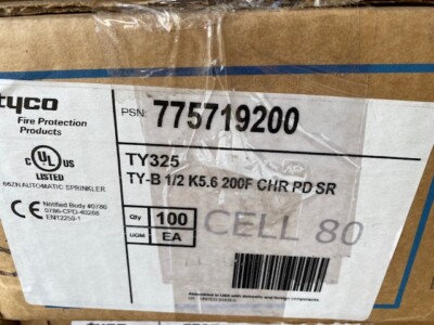 100 Pack TYCO TY-B 1/2 in. 200F 5.6K Pendent & Standard Response ...