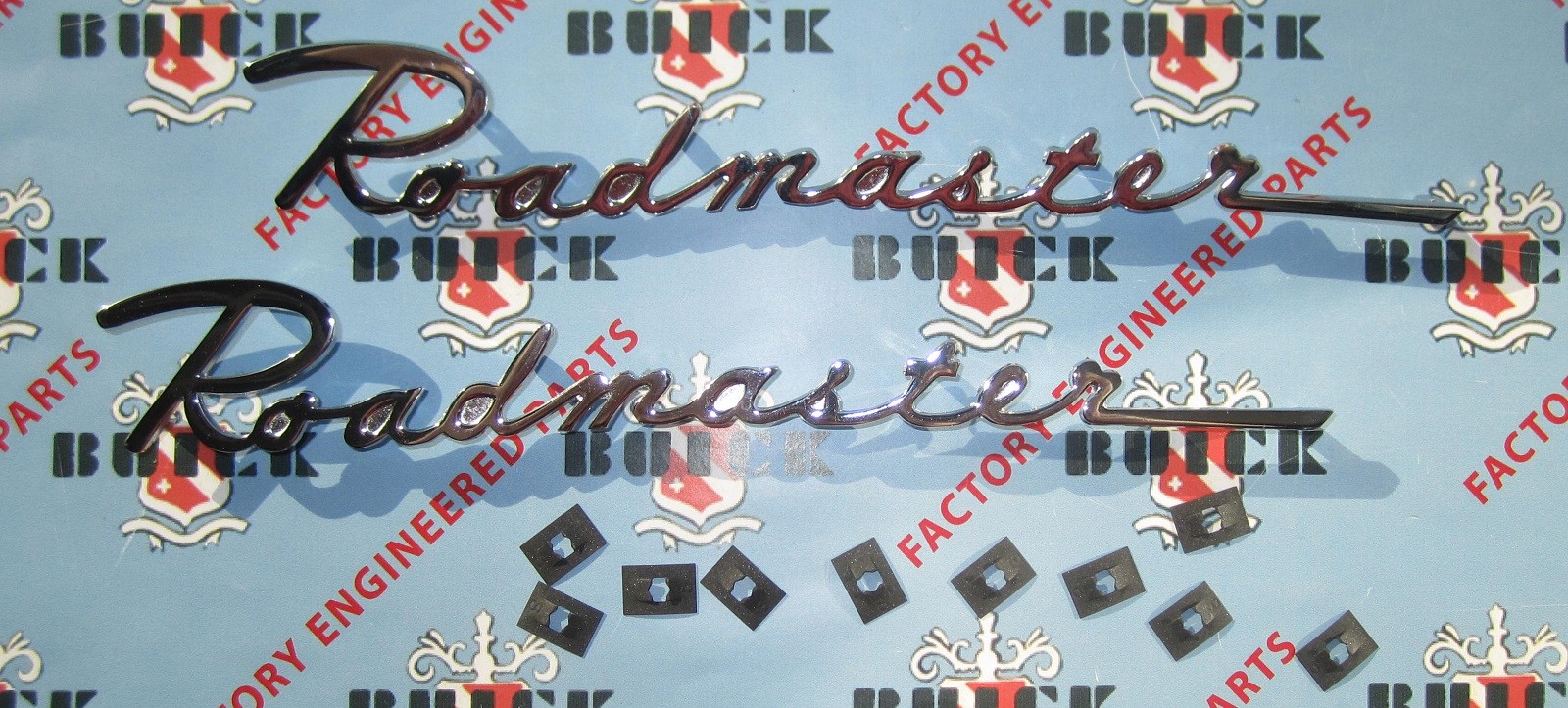 1948-1950 Buick Roadmaster Chrome Scripts. | eBay
