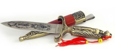 Greek-Inspired Athame Dagger - Ornate Design, Stainless Steel Blade (8 ...