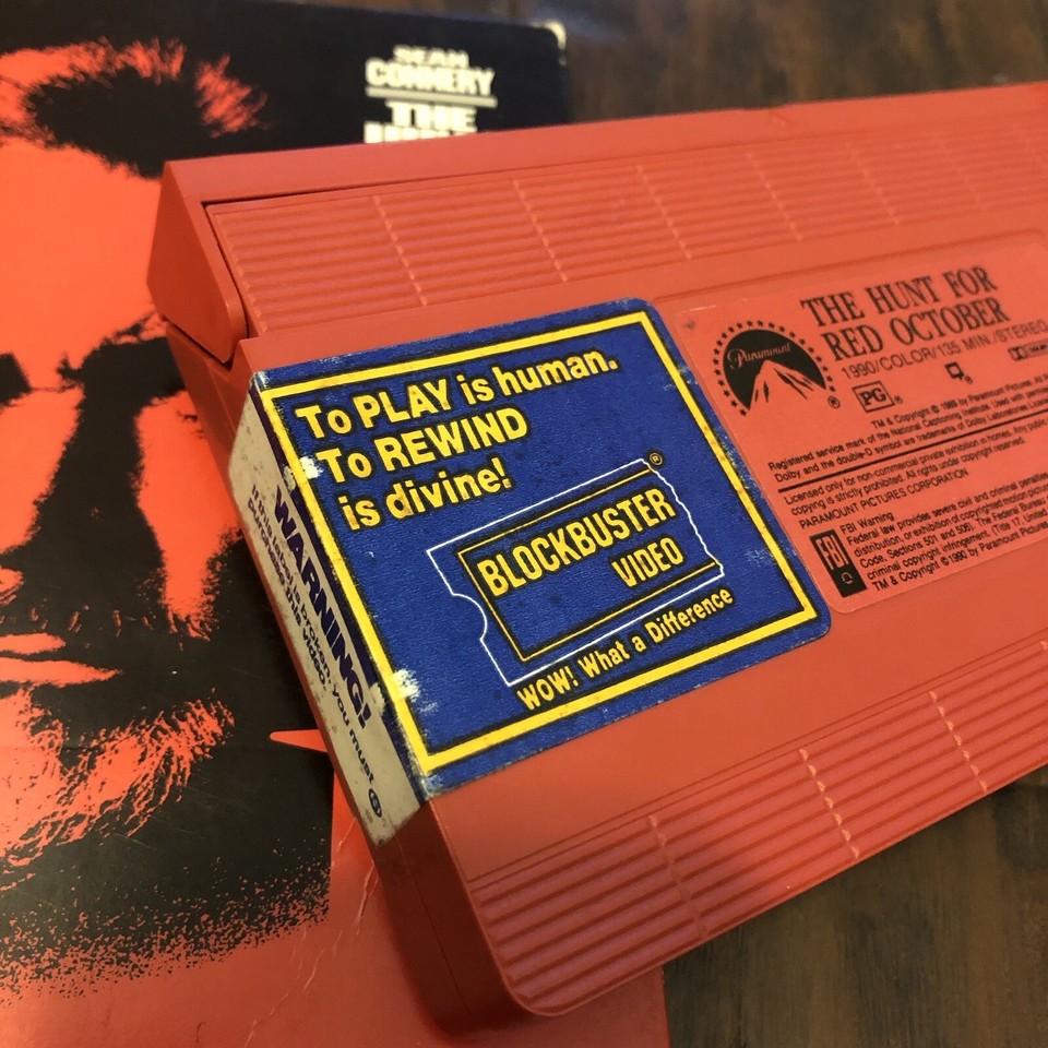 Blockbuster VHS Tape Hunt Red October Video Ex Rental Store Color Case ...