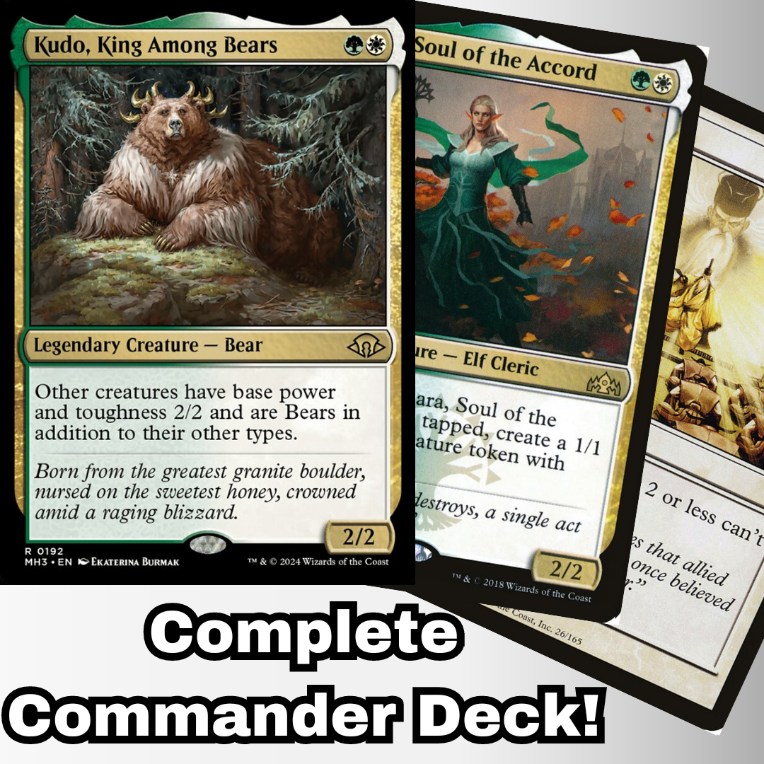 MTG Commander EDH Deck Kudo, King Among Bears 100 Cards Custom Deck ...