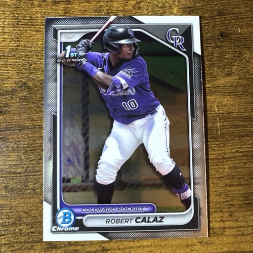 Robert Calaz 2024 Bowman 1st Chrome Colorado Rockies Prospect RC Rookie ...
