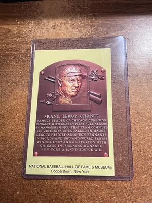 NATIONAL BASEBALL HALL OF FAME POST CARD FRANK CHANCE | eBay