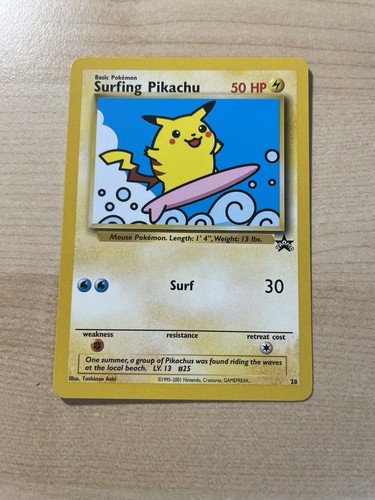 Surfing Pikachu 28/53 Wotc Promo Regular (Near Mint or Better) Vintage ...
