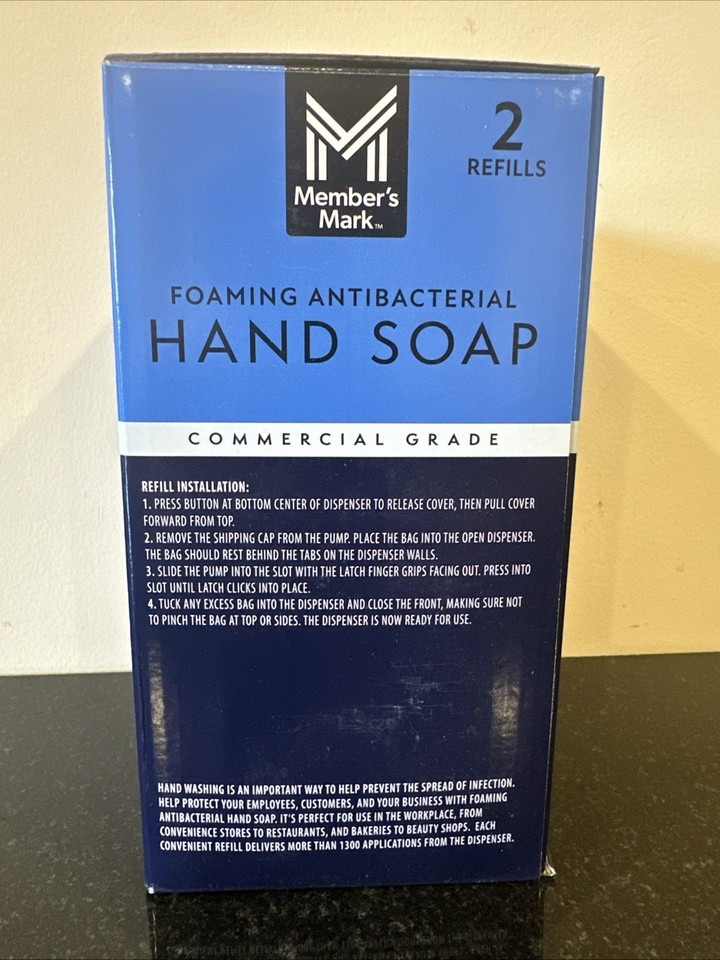 Member's Mark Commercial Foaming Antibacterial Hand Soap - 2 Refills In ...