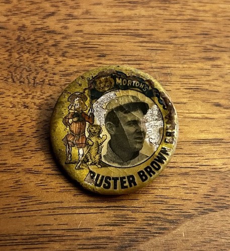 1909 Morton’s Buster Brown Bread Pinback Button Sam Crawford Pin | eBay