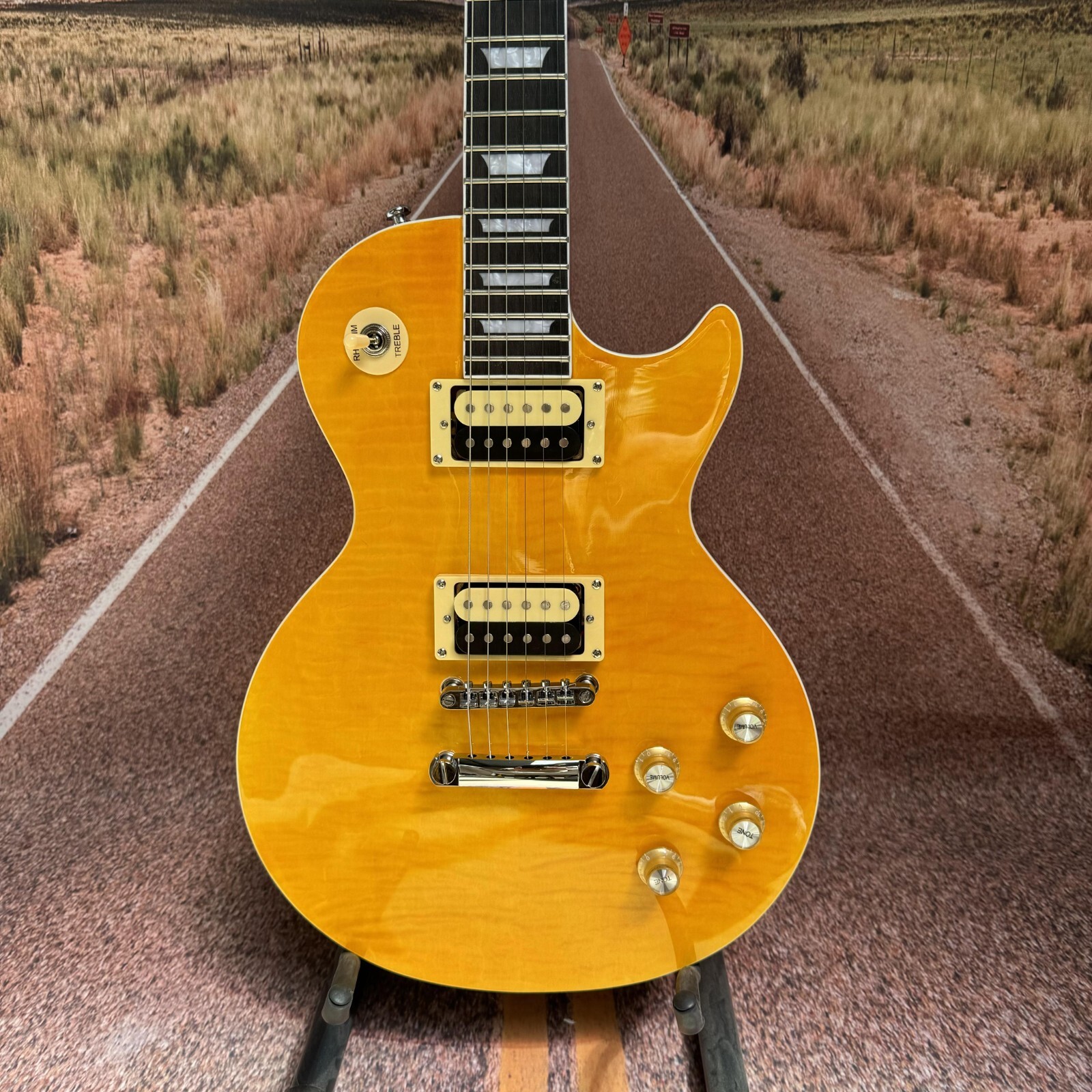 Slash LP Standard electric guitar Appetite Burst zebra pickup stock US ...