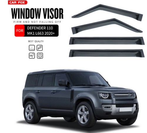 For Land Rover DEFENDER 110 2020-2024 Window Visors Rain Sun Guard Ven ...