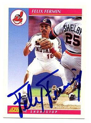 Felix Fermin Autograph On A 1992 Score - Cleveland Guardians | eBay