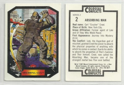 1987 Colossal Conflicts Series 2 (Comic Images) "Base Card" #2 ...