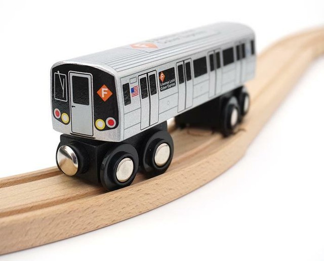 MUNIPALS WOODEN SUBWAY TRAIN - F-Train 6 Avenue Local Culver Express ...