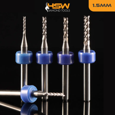 Solid Carbide PCB End Mill CNC Bits Drill Milling Cutter, 10 pack - 1 ...