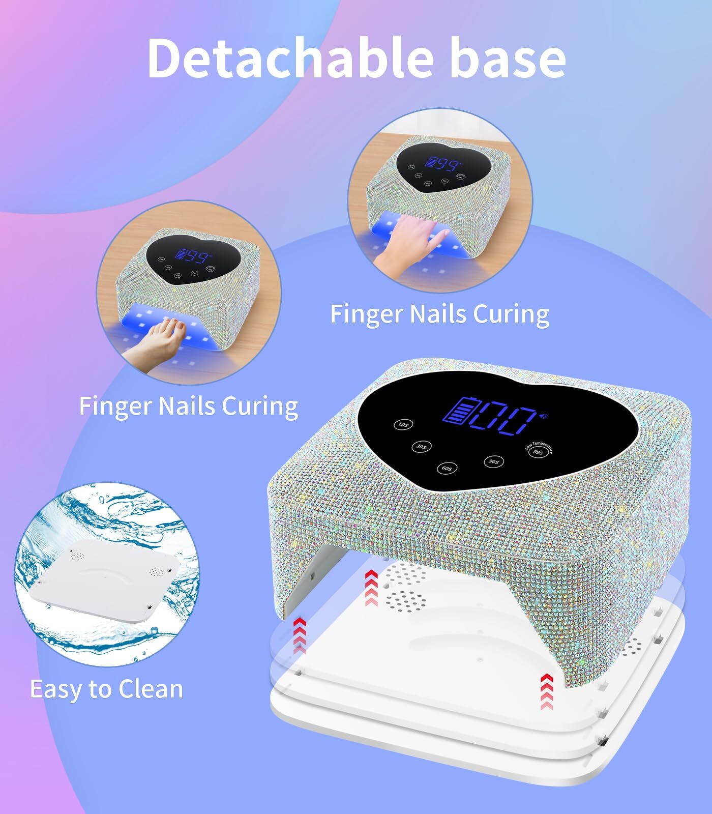 Nail Dryer with 5 Timer Setting,Touch Control & Auto Sensor | eBay