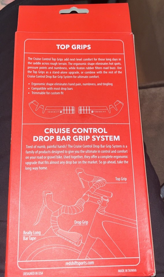 Redshift Cruise Control Drop Bar Pad Grips - Top - Ergonomic Gravel ...