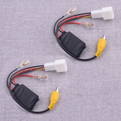 2Pcs Reverse Backup Camera Adapter Cable Wiring Harness Fit For Toyota ...