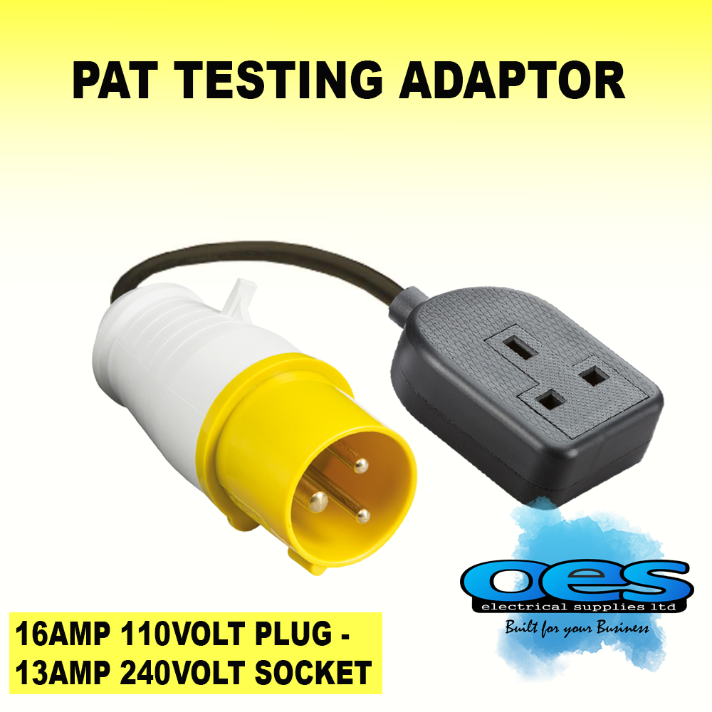 STORM 16 AMP 110V PLUG - 240V 13 AMP 1 GANG SOCKET ADAPTOR PAT TEST ...