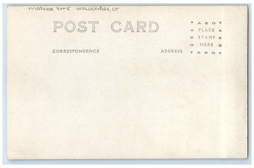 c1918 Masonic Home Building View Wallingford Connecticut CT RPPC Photo ...