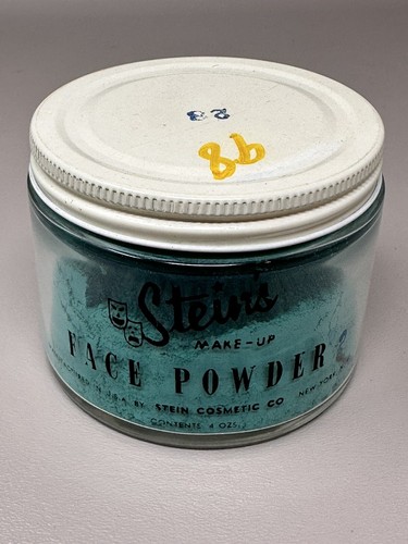 Steins Make-up Cosmetic Co NYC Theatrical Face Powder Blue Glass ...