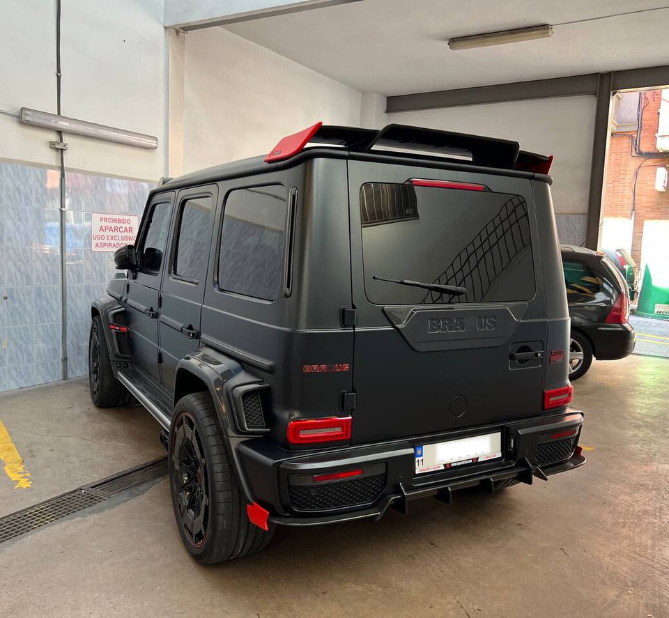 G Wagon Carbon BsStyle Rear Roof Spoiler Red made for Benz W464 | eBay