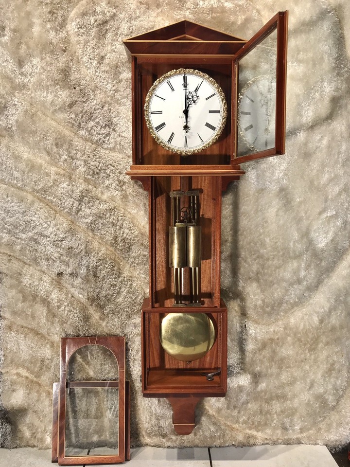 45 Days Germany Vienna,LATERNDLUHR ,Clock,1 double Brass Weights Driven ...