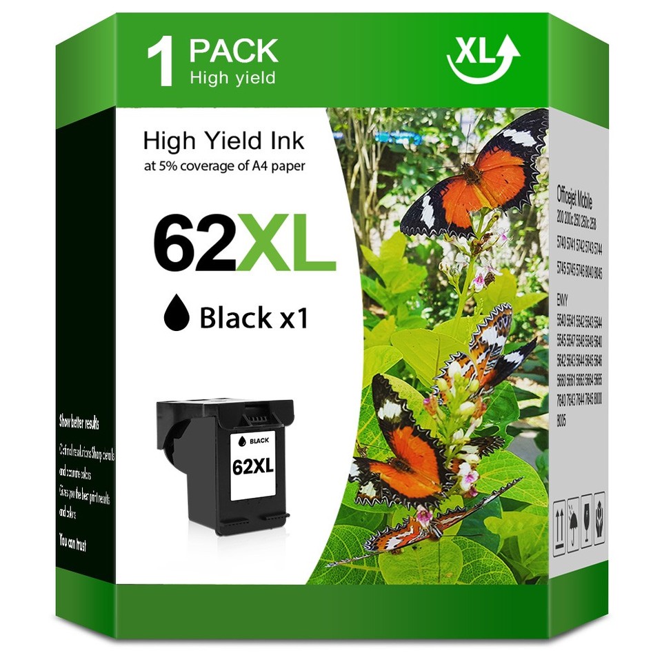62 XL XXL Ink Cartridges For HP Ink 62 XL Envy 7640 5540 5640 5660 5740 ...