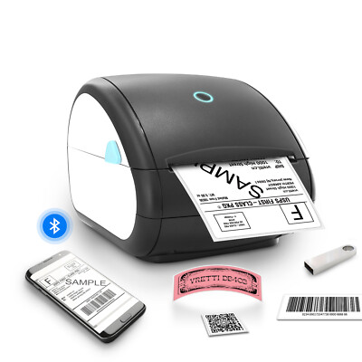 Wireless Bluetooth Thermal Shipping Label Printer 4x6 Label Printer For ...