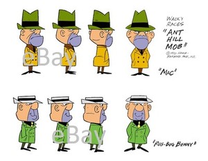Hanna Barbera STYLE GUIDE PLATE - WACKY RACES - MAC & RUG-BUG BENNY Ant ...