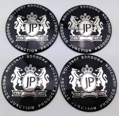 4pcs JUNCTION PRODUCE JP Wheel Center Hub Cap Badge Emblem Decal ...