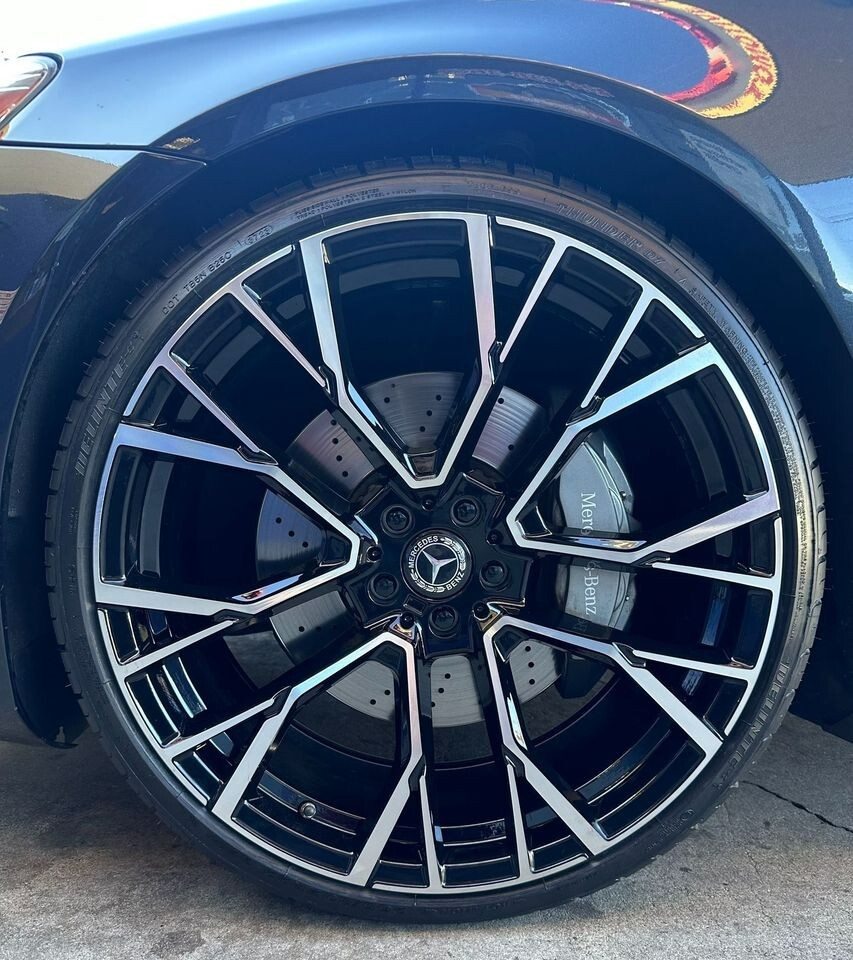 22” Wheels 740li with Tires Black Machine fit Mercedes S550 S63 S580 ...
