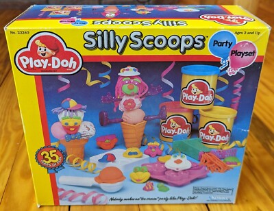 Vintage 1990 Kenner Play-Doh Silly Scoops Party Playset, factory sealed ...